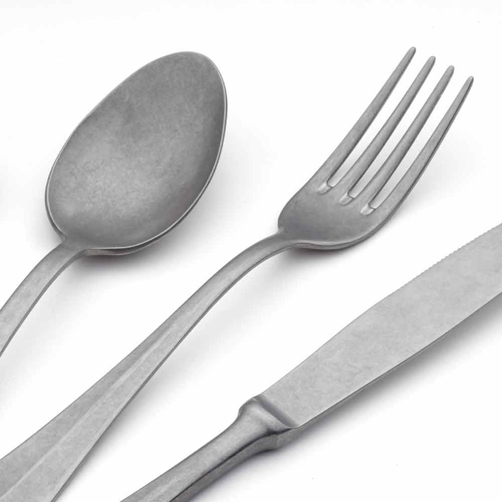 24 Posate in Acciaio Inox Design di Lusso Vintage Stile Retrò