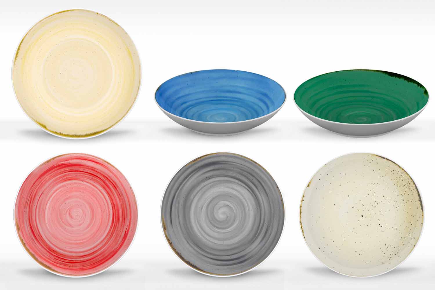 Servizio Piatti Design Colorati in Porcellana Moderni Eleganti