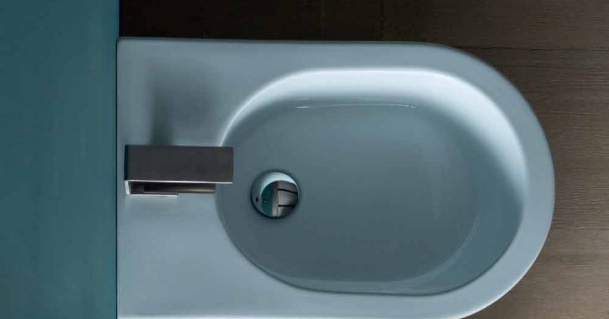 Bidet in ceramica 57x37cm design moderno Sun, made in Italy