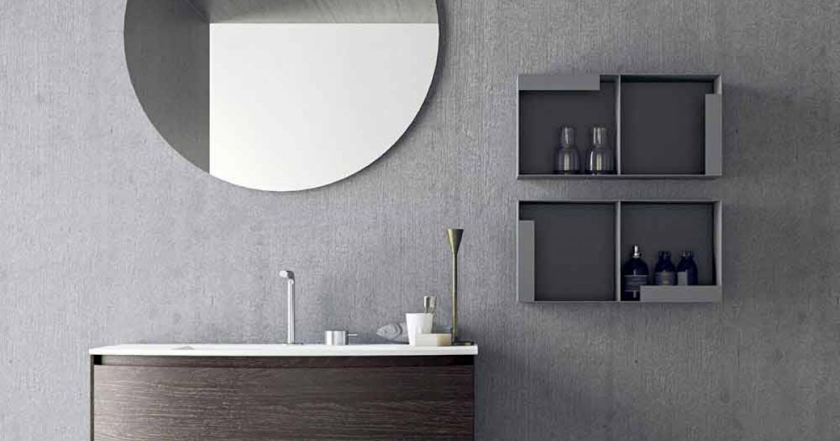 Composizione da Bagno di Design Italiano Moderno Sospeso