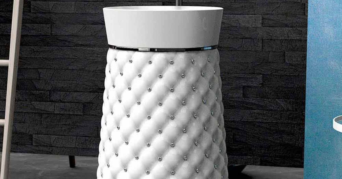 Lavabo freestanding design moderno in Solid Surface Elizabeth