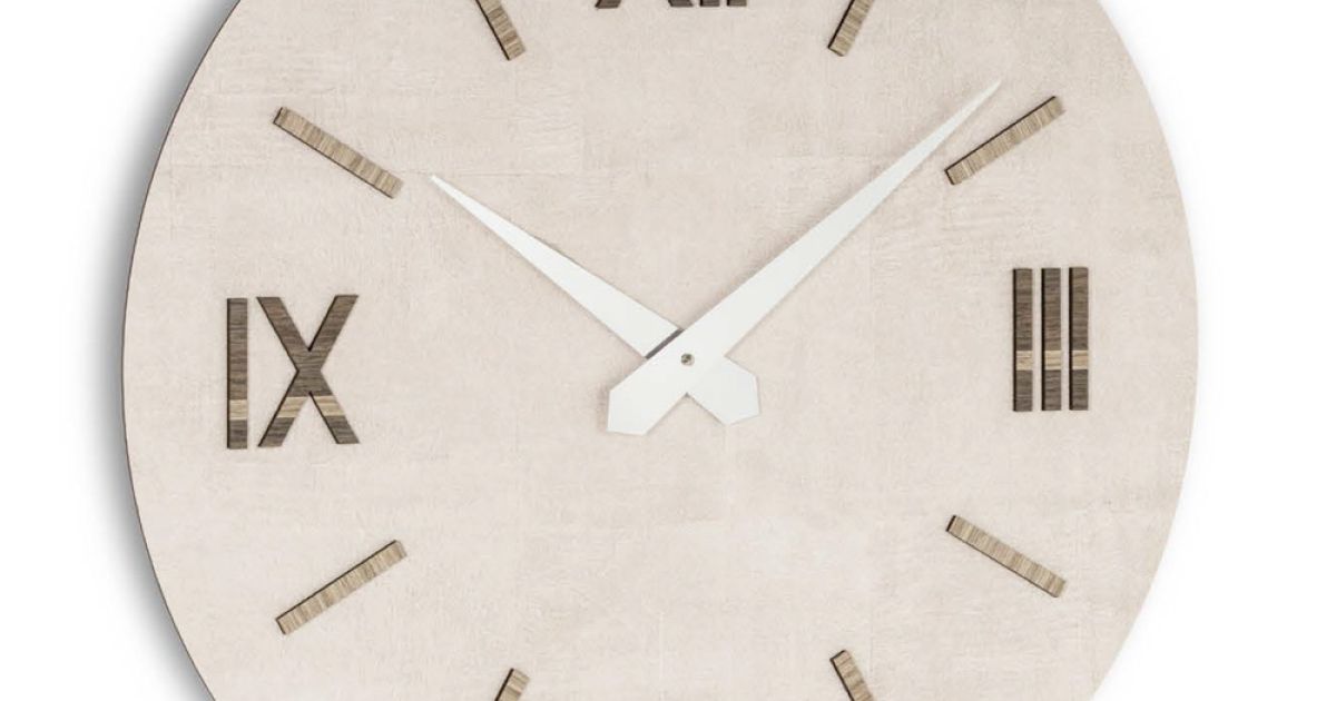 Orologio in MDF e Polipropilene con Texture Diverse