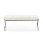 Panca in Pelle Sintetica e Struttura in Metallo