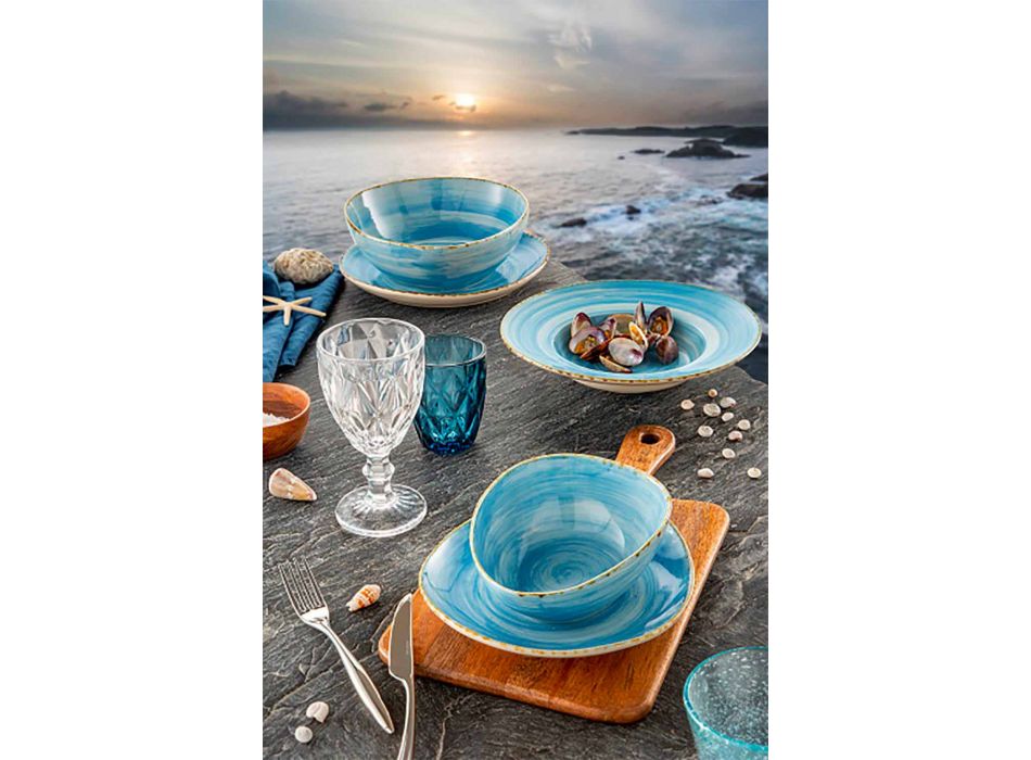 Servizio 12 Bicchieri Acqua Moderni in Vetro Colorati di Design