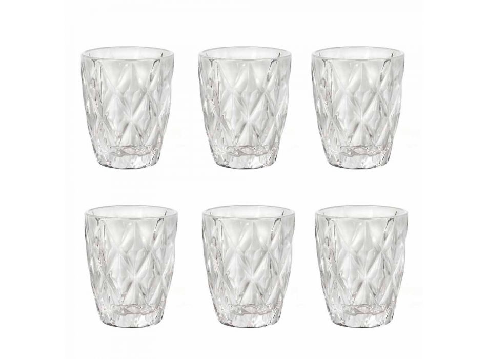 Servizio 12 Bicchieri Acqua Moderni in Vetro Colorati di Design