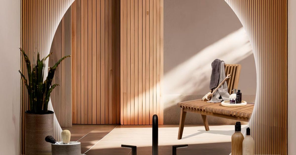 Specchio Retroilluminato con Stripe Led a Luce Continua