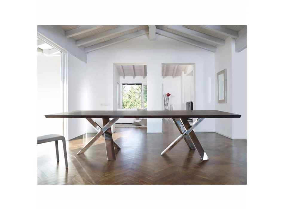 Tavolo di design moderno in legno 270x120cm made in Italy Tree