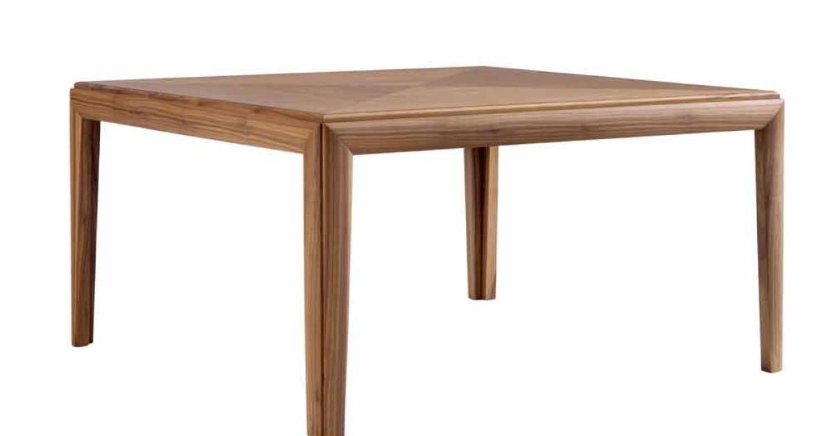 Tavolo moderno quadrato in legno massello Grilli York made in Italy